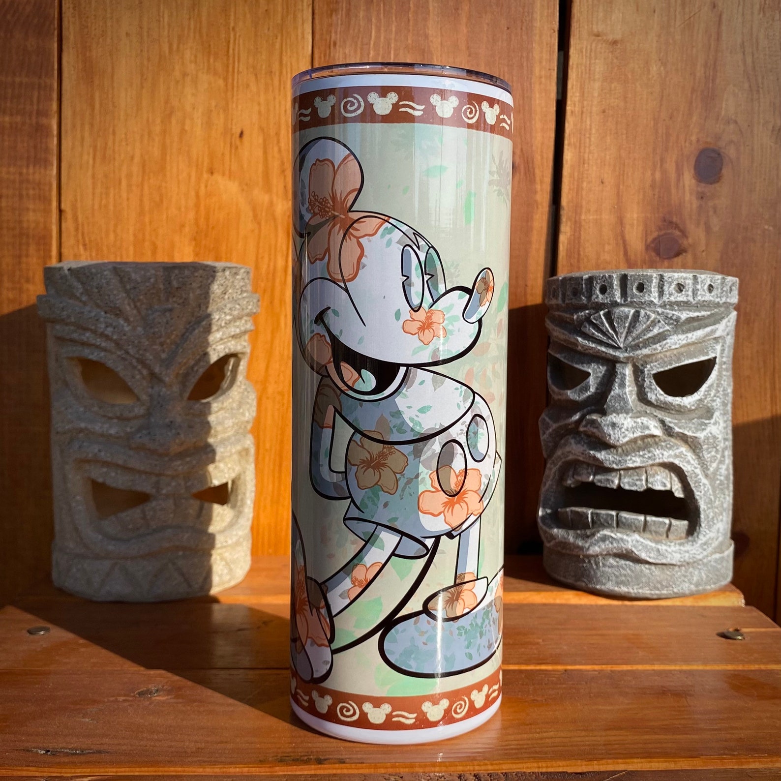 Hibiscus Mouse Tumbler Set Tiki Tropical Tumbler - Etsy