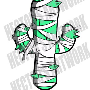 Spooky Cactus PNG Set | Halloween | Zombie | Digital Artwork | Digital ...