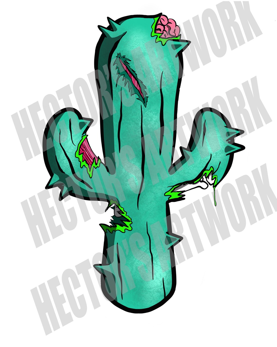 Spooky Cactus PNG Set | Halloween | Zombie | Digital Artwork | Digital ...