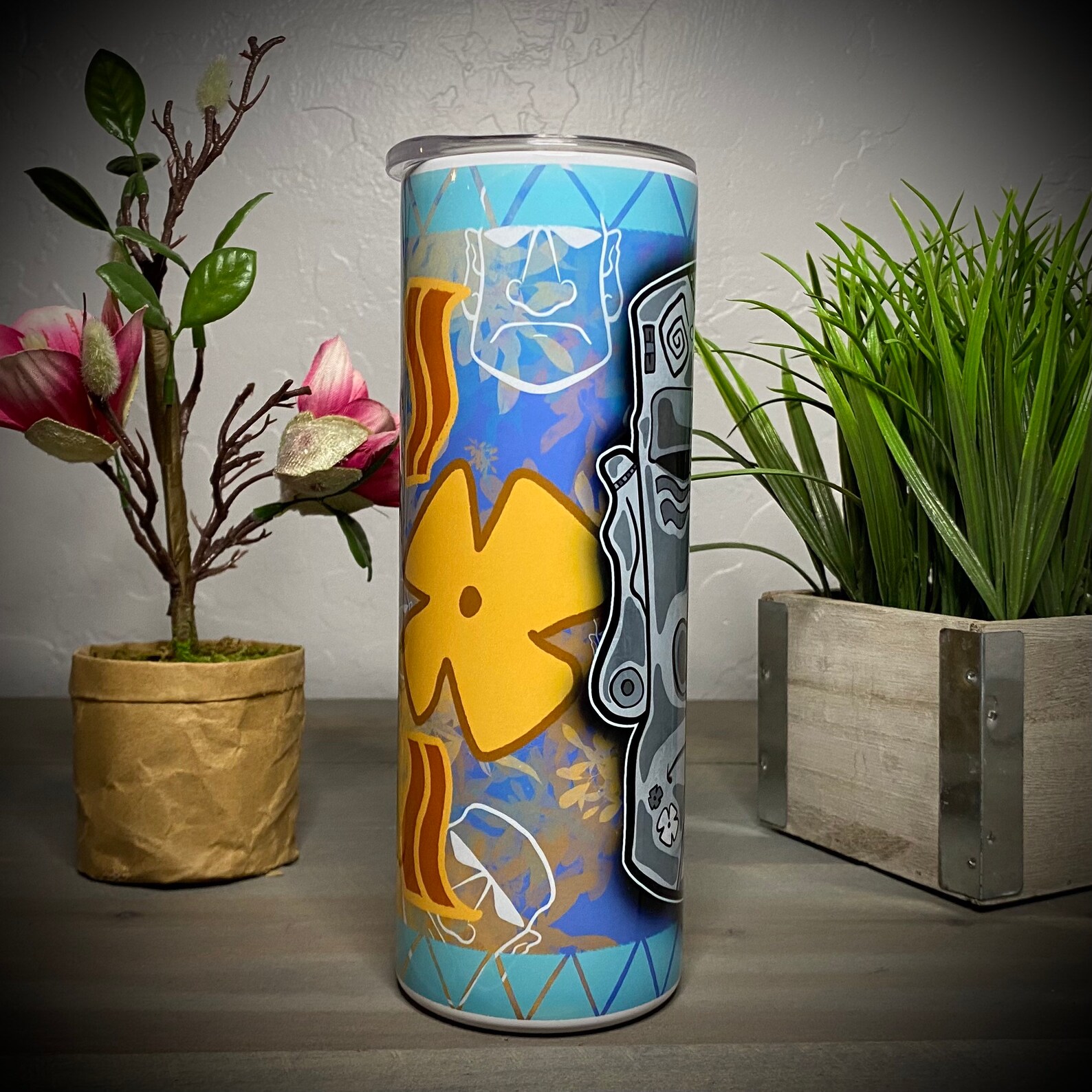 Moai Tumbler Tiki Moai Moai Tumbler Tumbler Cup - Etsy