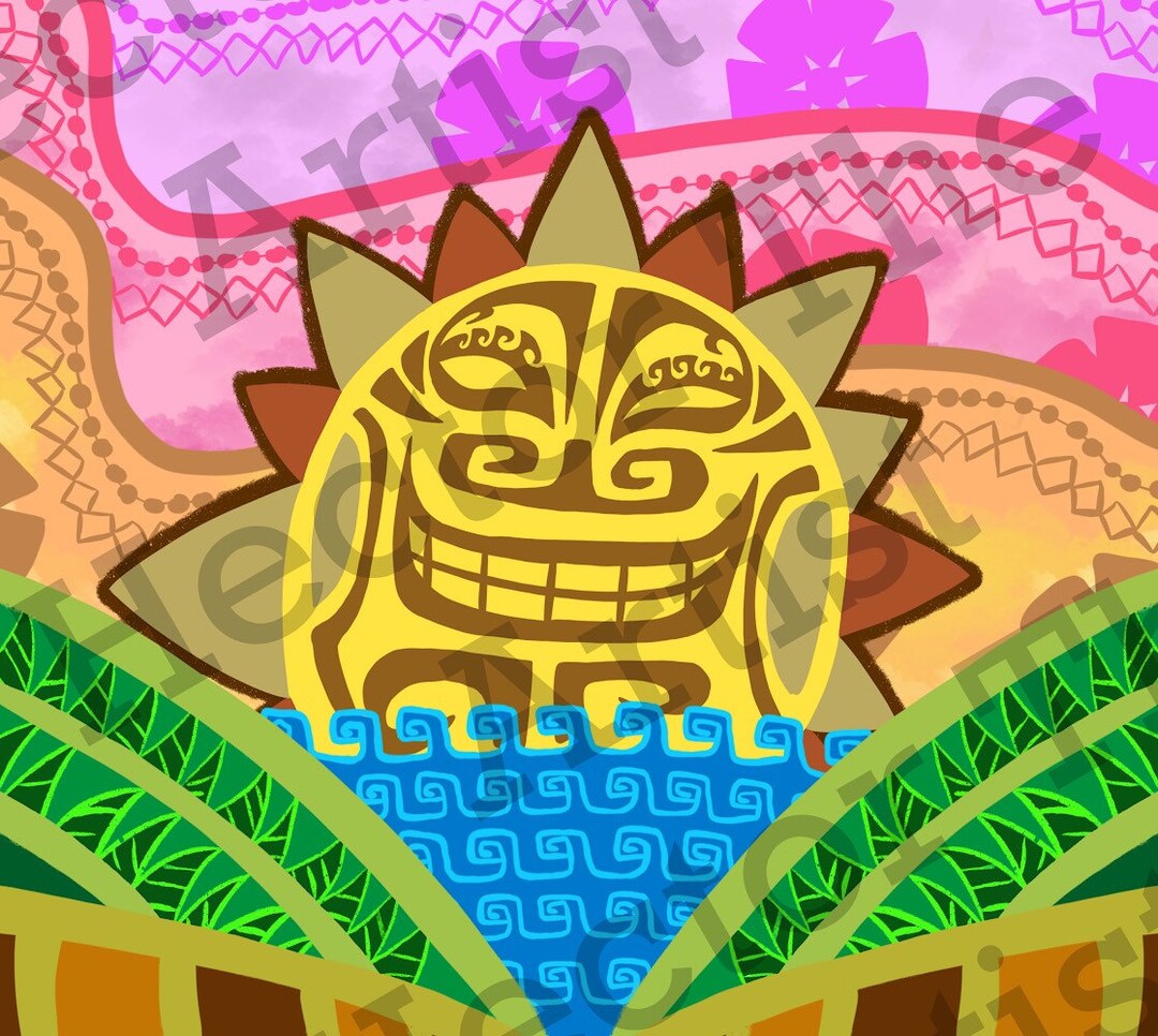 Maui Sun Wallpaper PNG | Hawaiian Sublimation Designs | Tiki Digital ...
