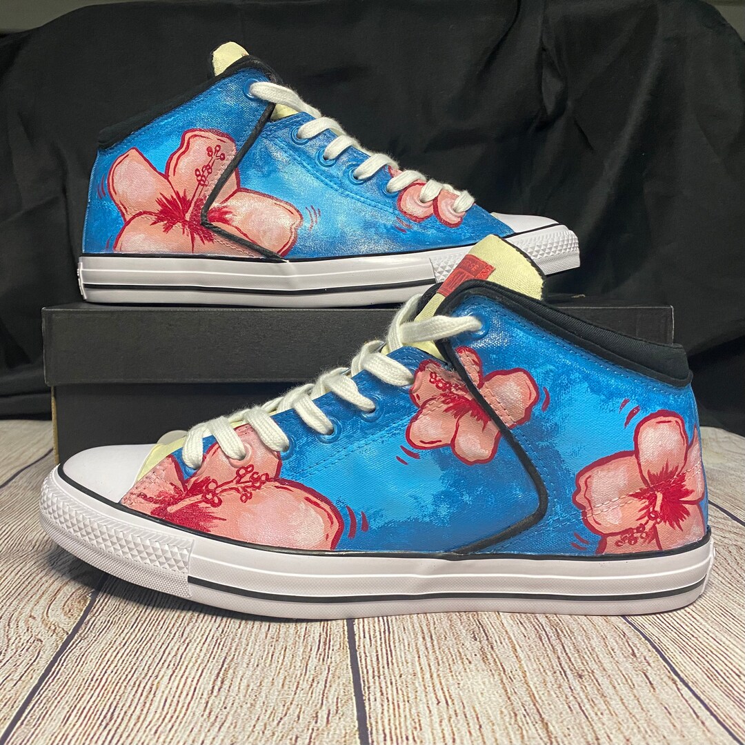 Hibiscus Custom Converse All Star Shoes | Aloha | Custom Converse ...