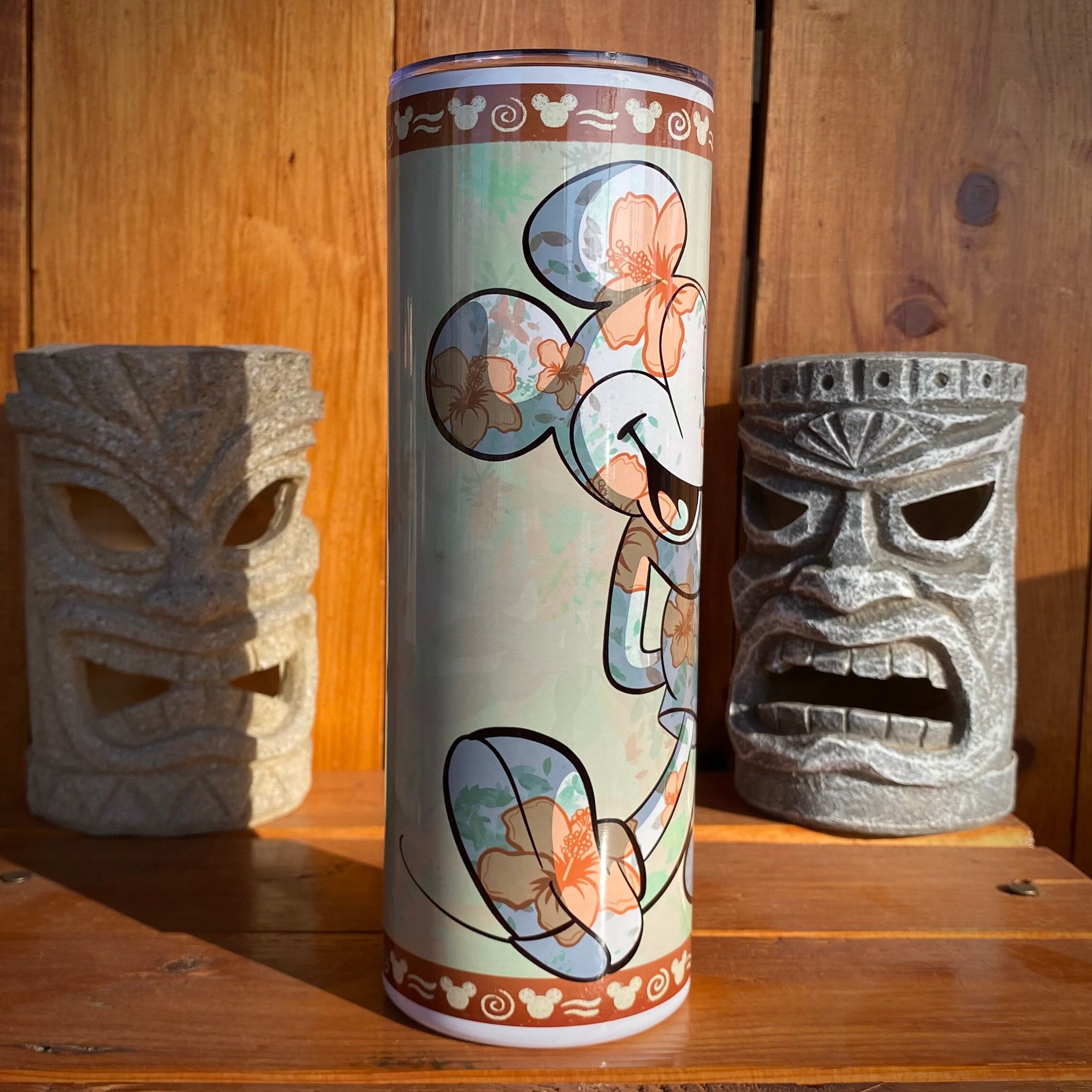 Hibiscus Mouse Tumbler Set Tiki Tropical Tumbler - Etsy