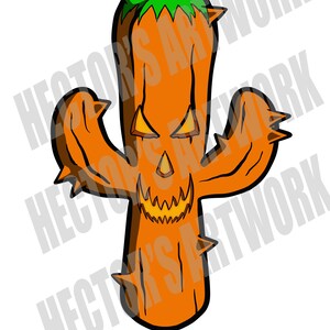 Spooky Cactus PNG Set | Halloween | Zombie | Digital Artwork | Digital ...