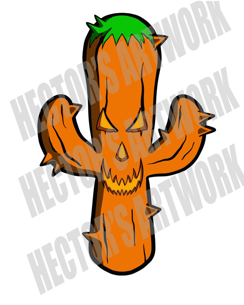 Spooky Cactus PNG Set | Halloween | Zombie | Digital Artwork | Digital ...