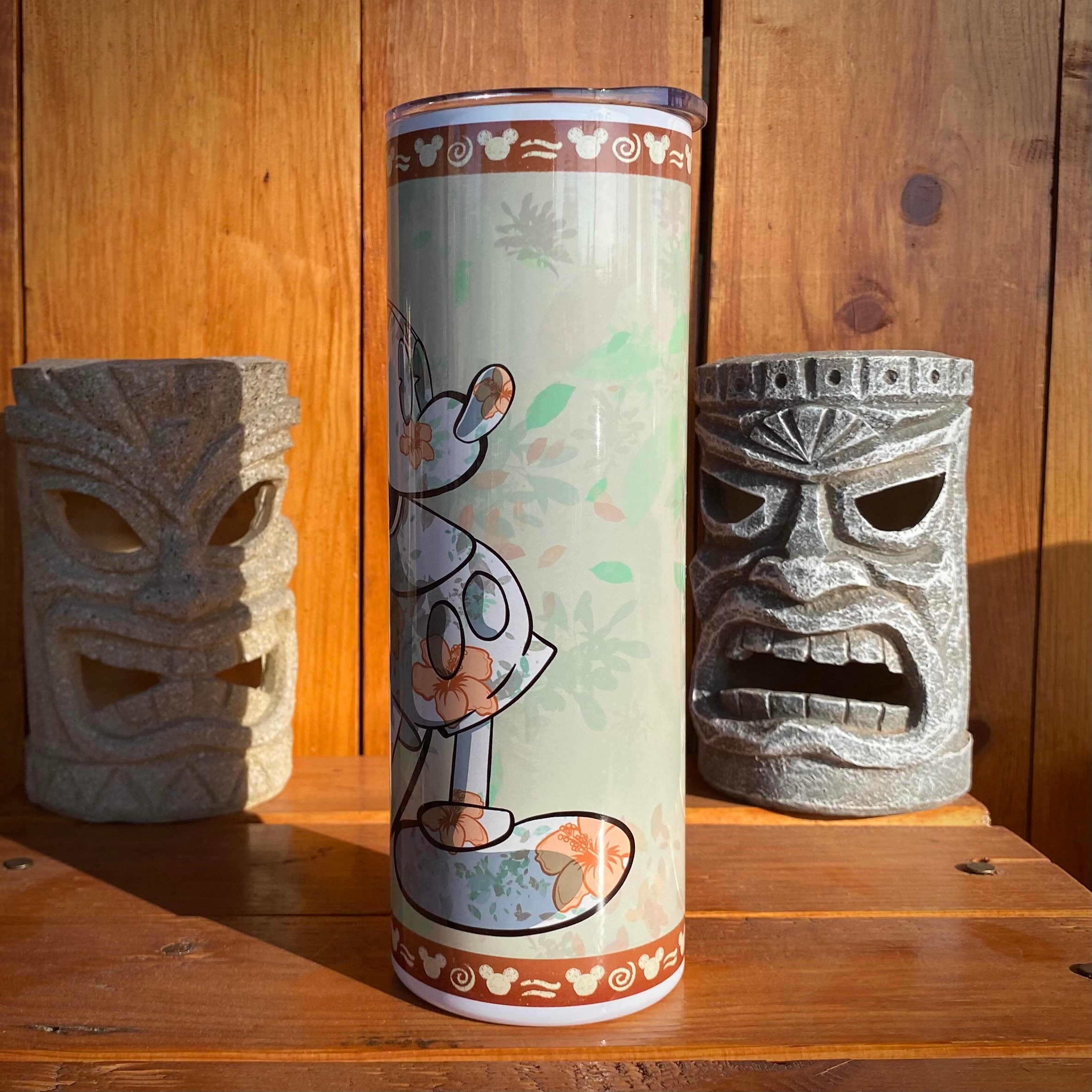 Hibiscus Mouse Tumbler Set Tiki Tropical Tumbler - Etsy