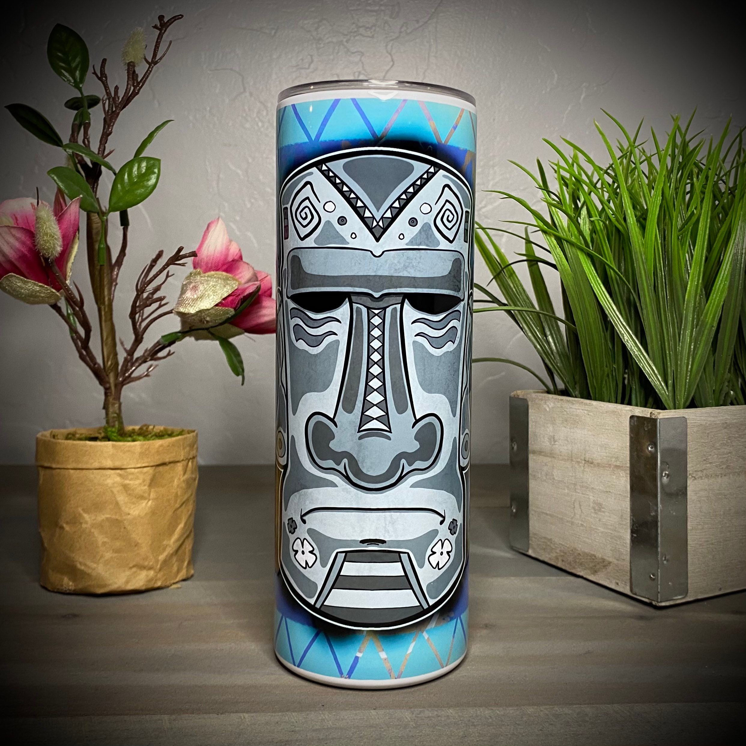 Moai Tumbler Tiki Moai Moai Tumbler Tumbler Cup - Etsy