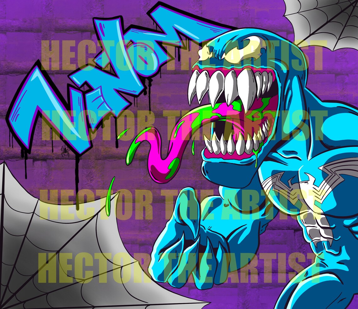 Venom Blue PNG Sublimation PNG Designs PNG Sublimation - Etsy
