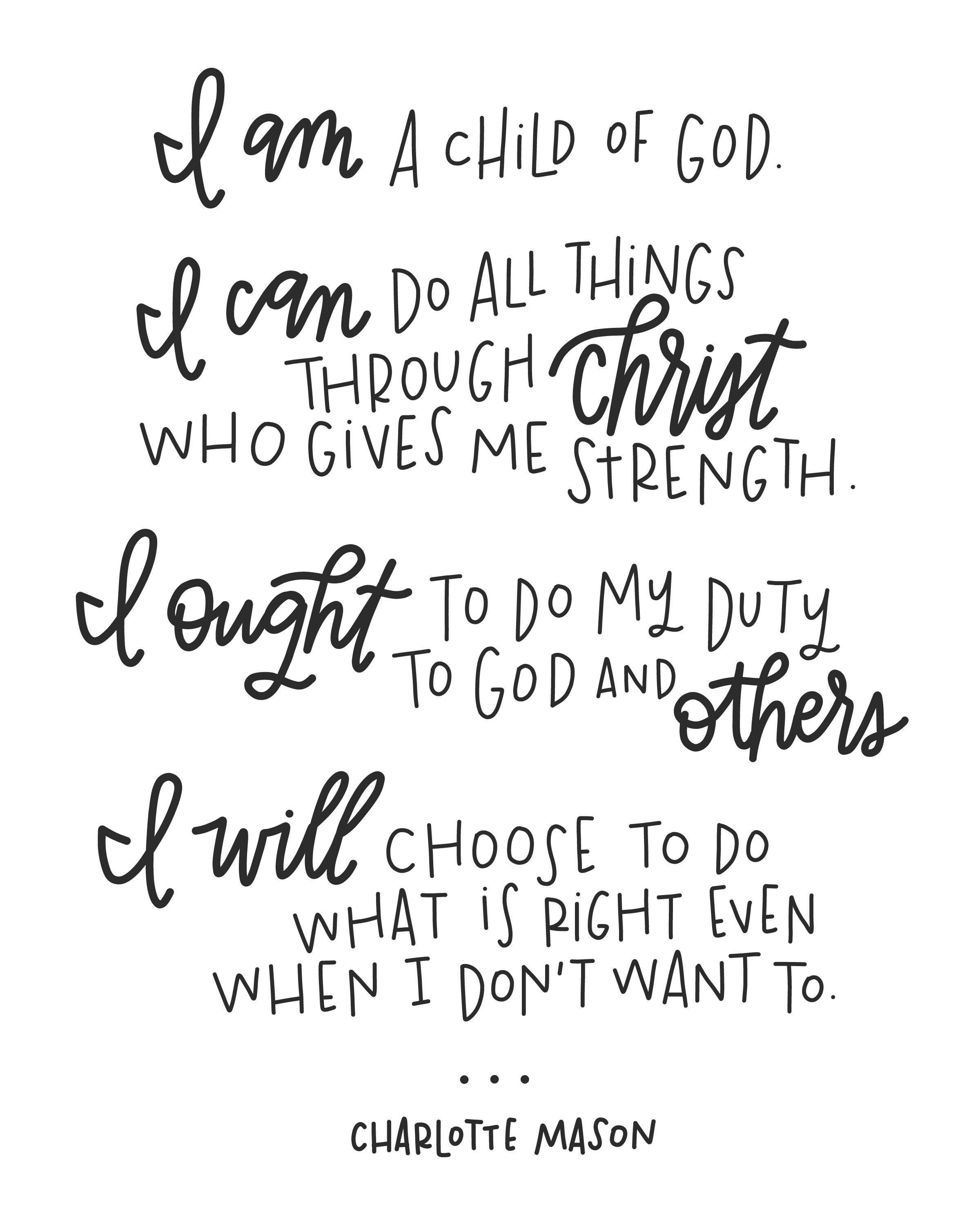 Charlotte Mason Quote, Homeschool, Art Print, Classroom Graphic - Etsy