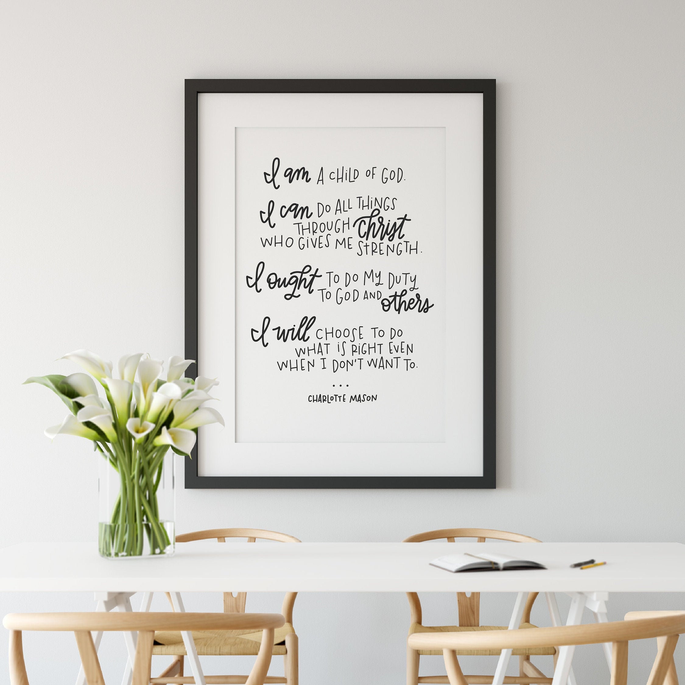 Charlotte Mason Quote, Homeschool, Art Print, Classroom Graphic - Etsy