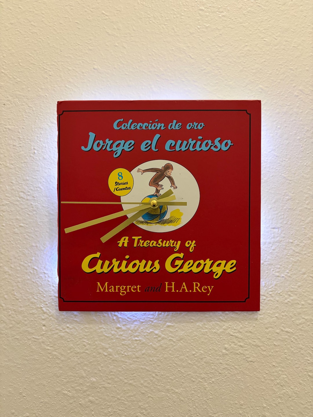 Curious George Lighted Book Clock Spanish Edition - Etsy