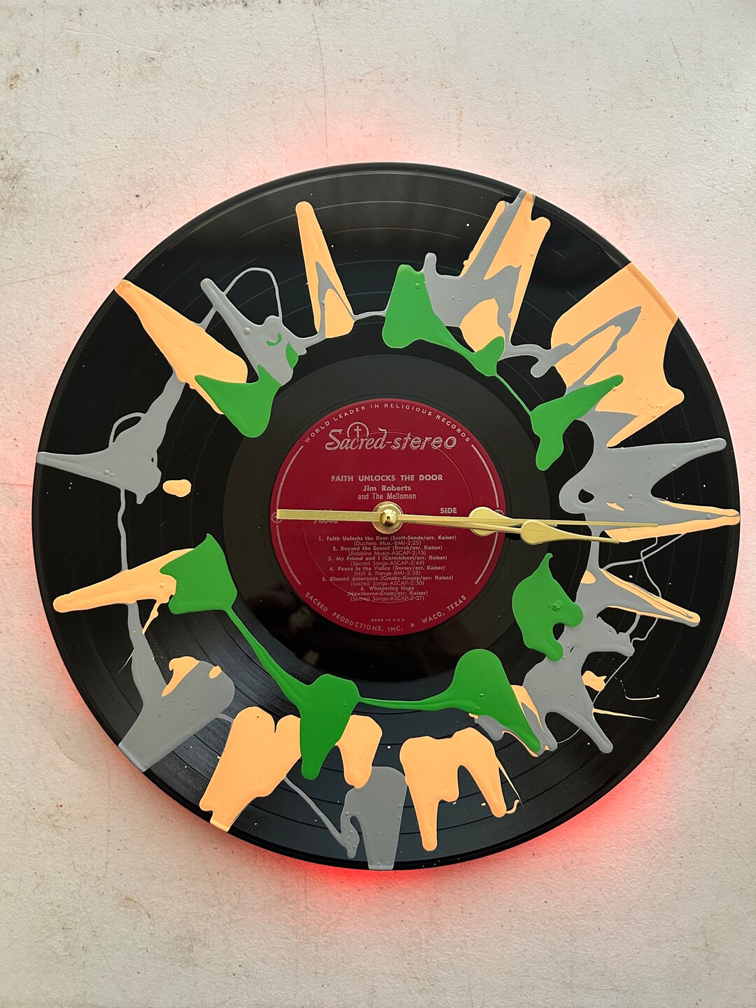 Splatter Paint Record Clock - Etsy