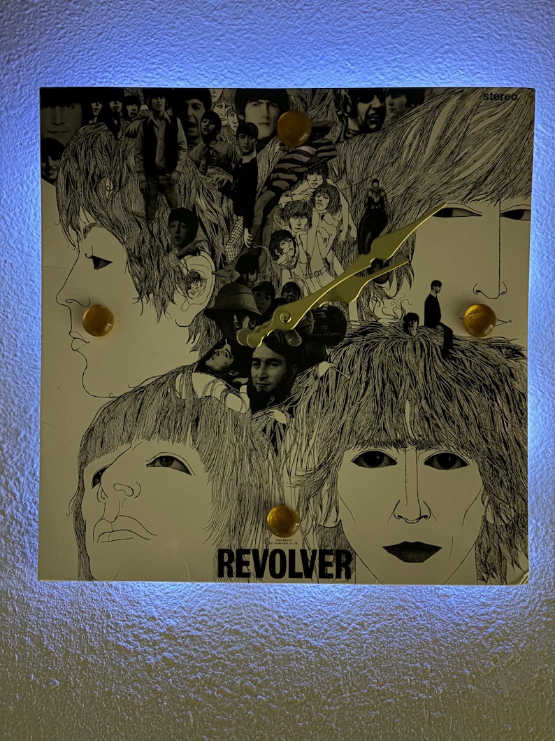The Beatles—revolver Lighted Vinyl Album Cover Clock - Etsy