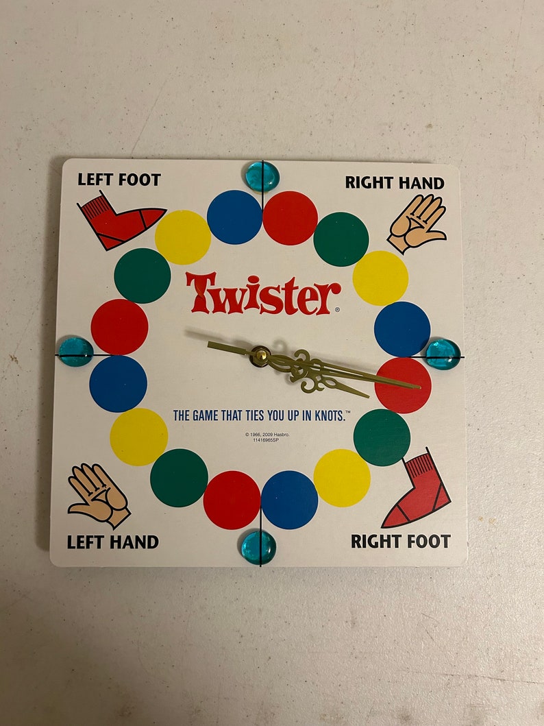 Square Twister Spinner Clock W/gemstones - Etsy