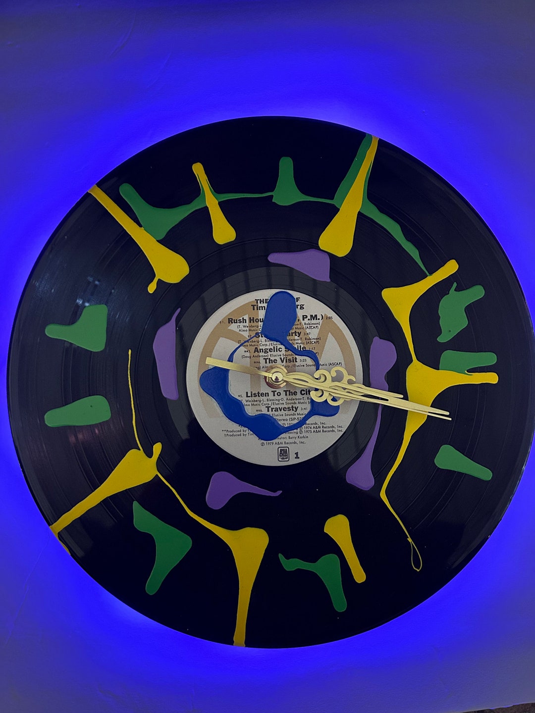 Splatter Paint Record Clock - Etsy