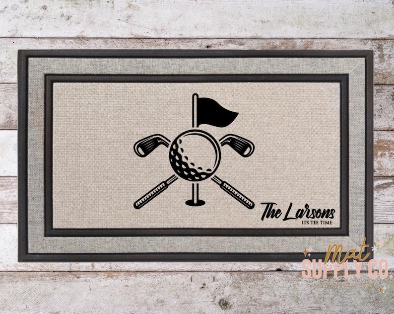 Gray Golf Doormat | Country Club Entry Mat - Etsy
