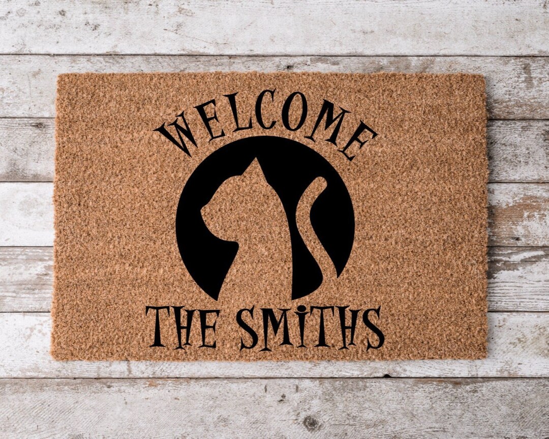 Welcome Home Cat Housewarming Gift | Custom Doormat | Personalized ...