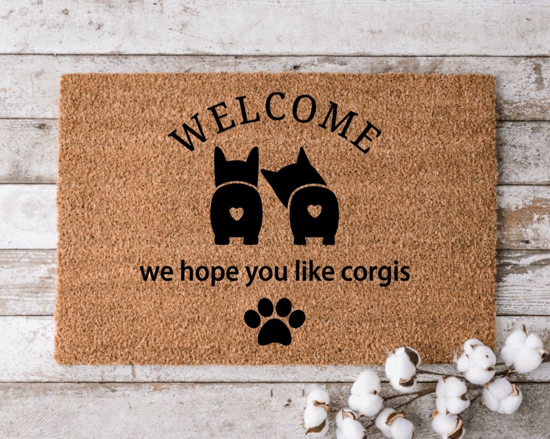 Hope You Like Corgis V2 Welcome Mat | Perfect Gift for Dog Lovers ...