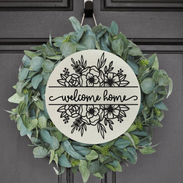 Round Welcome Signs for Front Door - Etsy