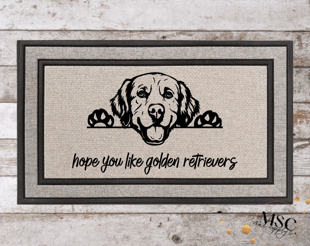 Golden Retriever Welcome Mat | Dog Lover Gift, New Home Decor - Etsy