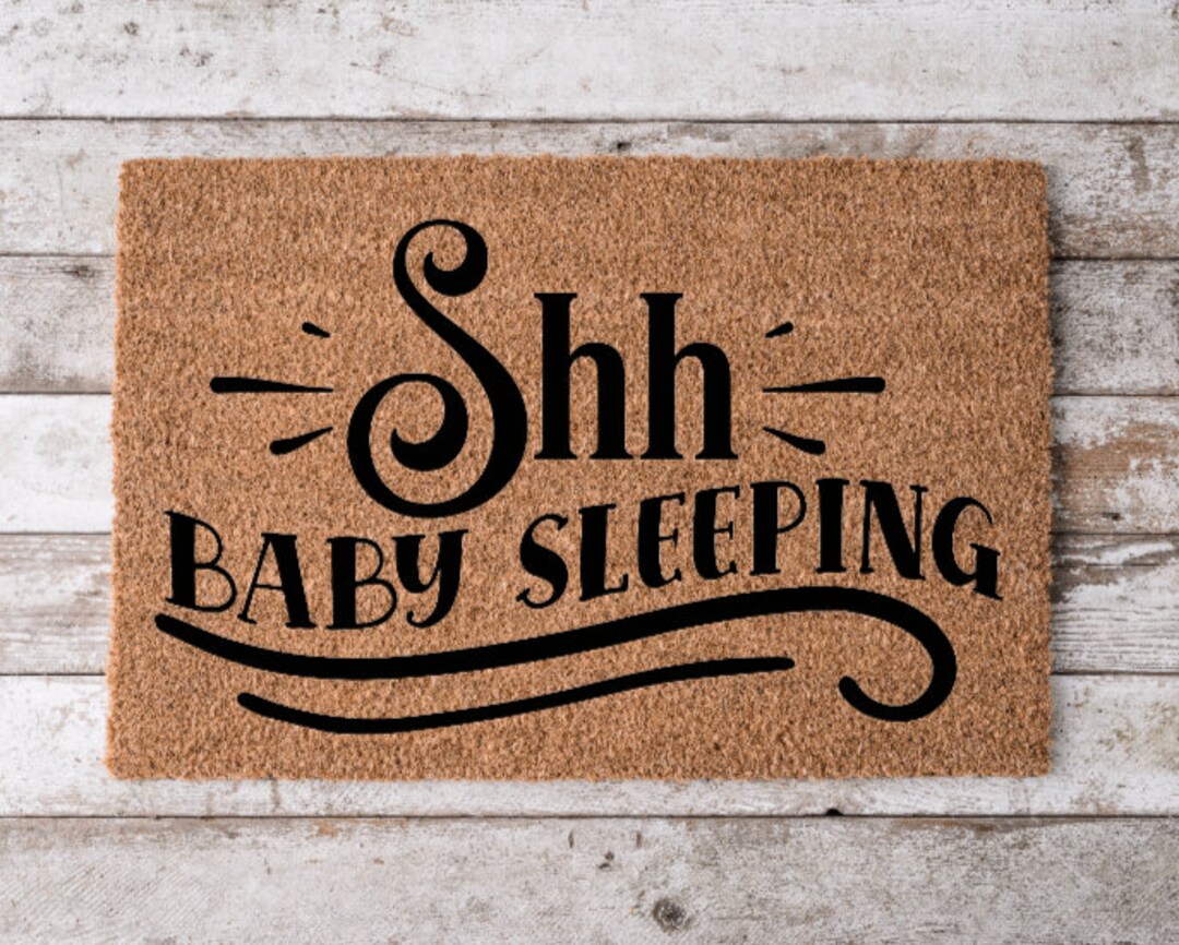 Shh Baby Sleeping | Custom Welcome Mat | Personalized Door Mat ...