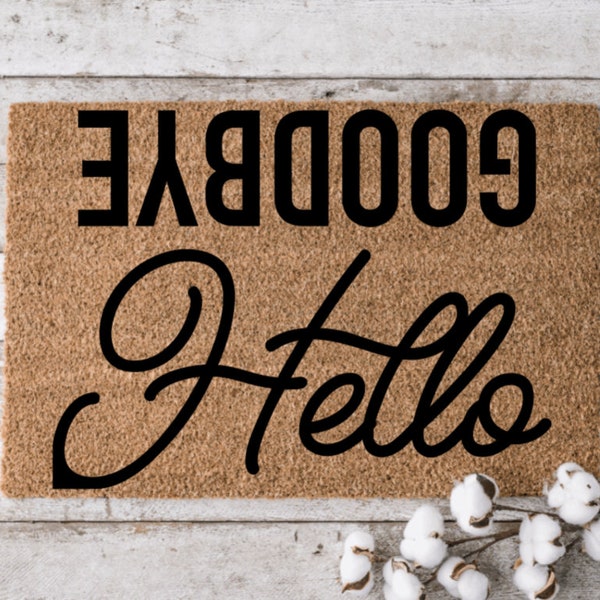 Hello Goodbye Mat - Etsy