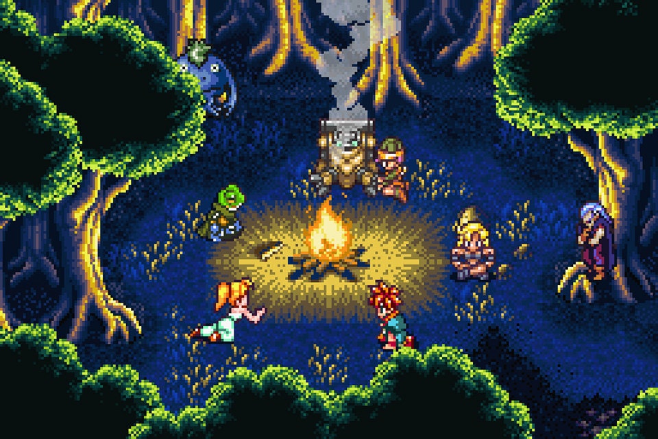 Chrono Trigger Campfire Poster Etsy