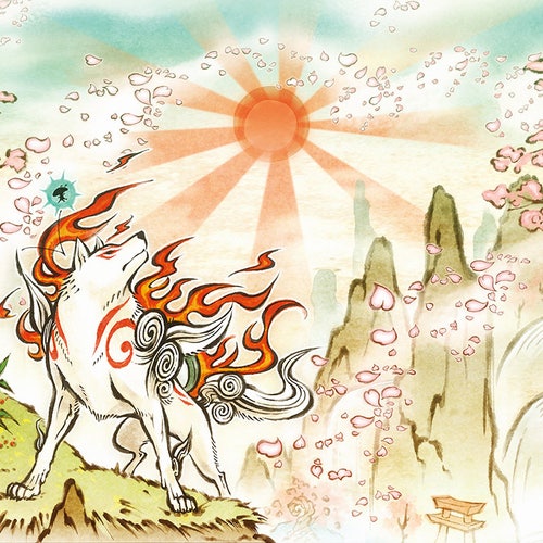 Okami Amaterasu Sun Goddess Matte Print | Etsy
