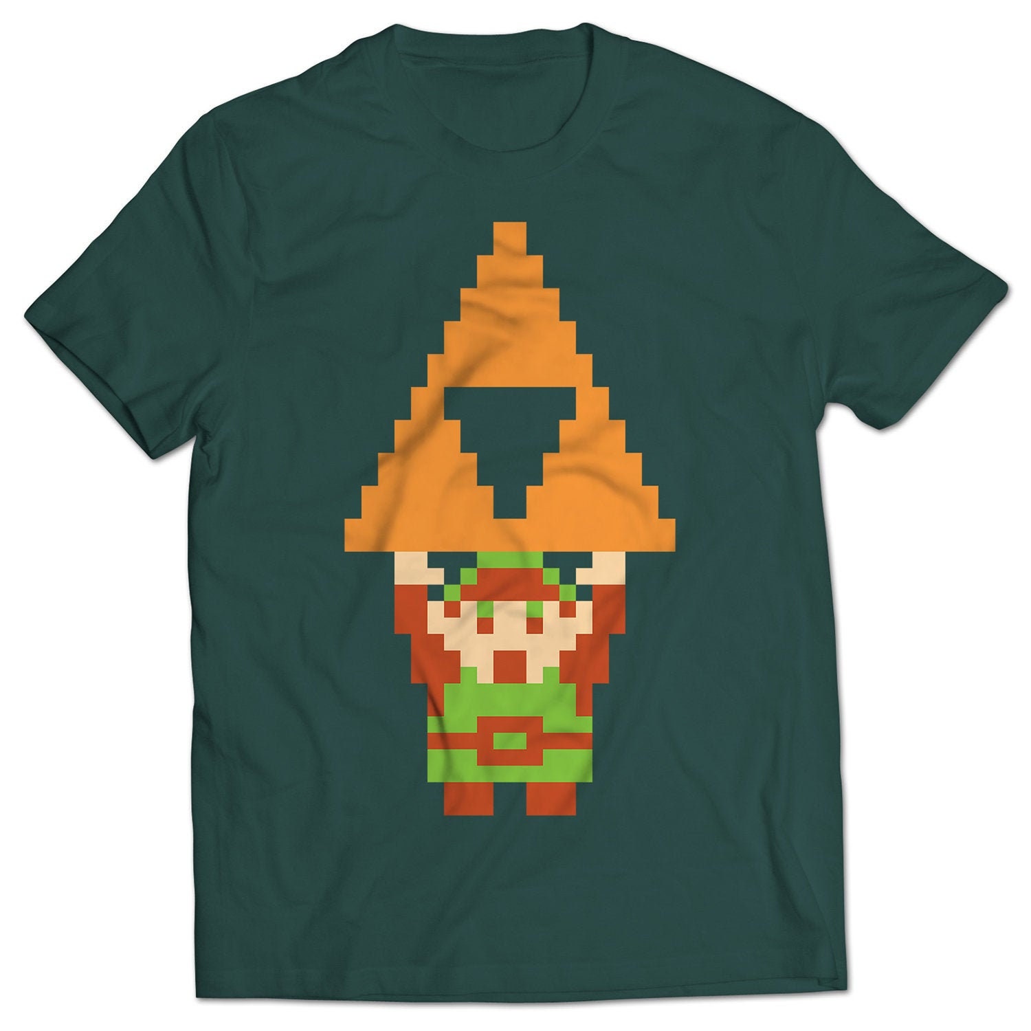 8 Bit Link Holding Triforce