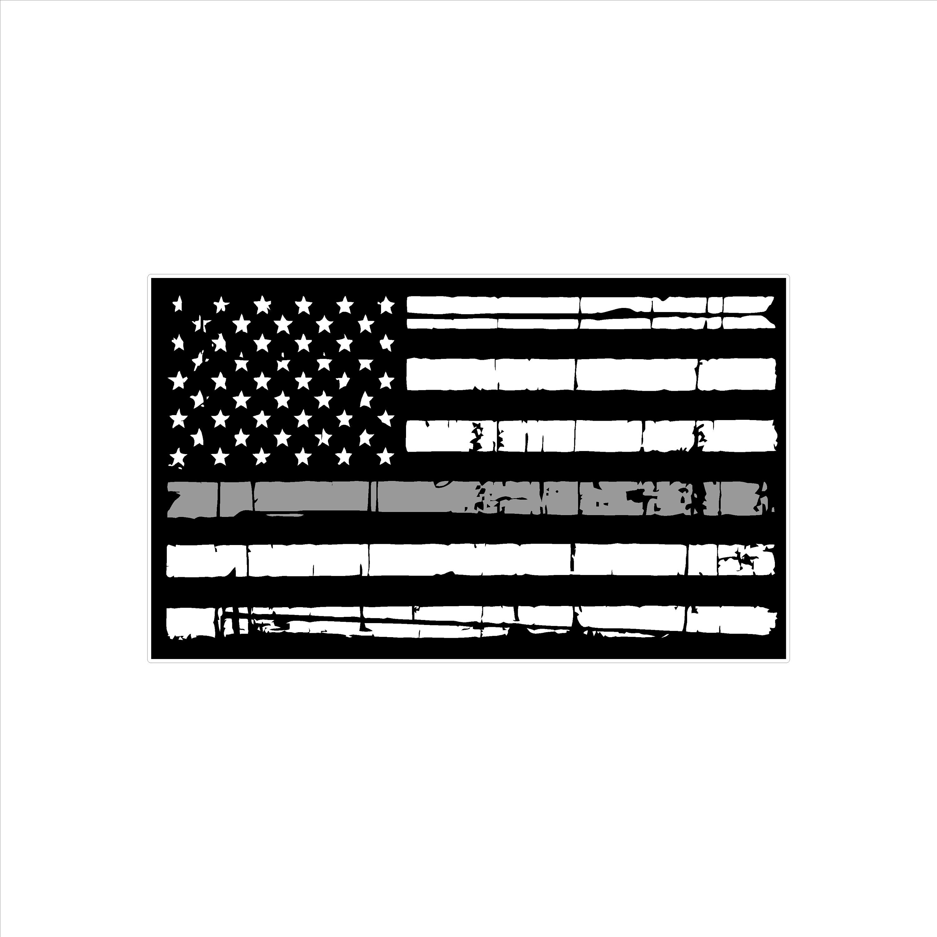 Thin Gray Line Correctional Officer Flag Decal Sticker | Etsy