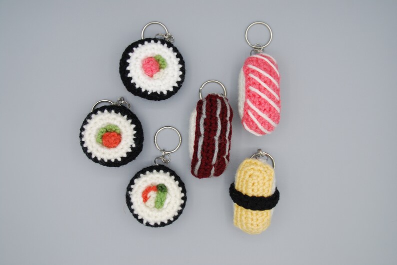 Crocheted Food Keychains (11 Designs and Customizable Variations) - Etsy