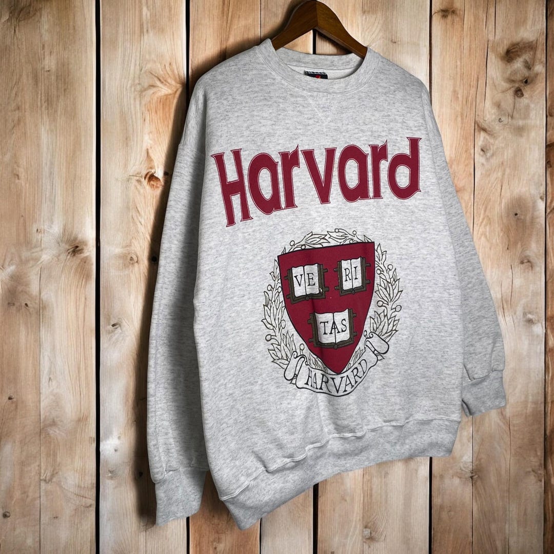 Vintage Harvard University Crewneck Sweater - Etsy