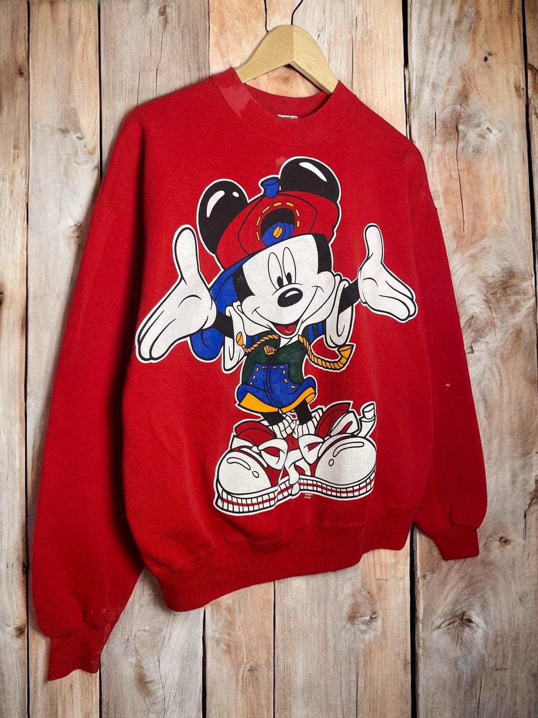 Vintage Mickey Mouse Hip Hop Disney Crewneck Sweater - Etsy