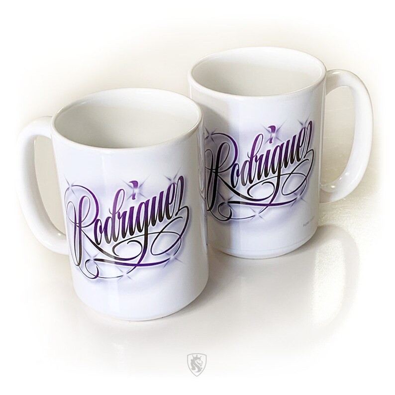 Airbrush Style Name on A Mug - Customized Mug - Personalized Mug - Etsy