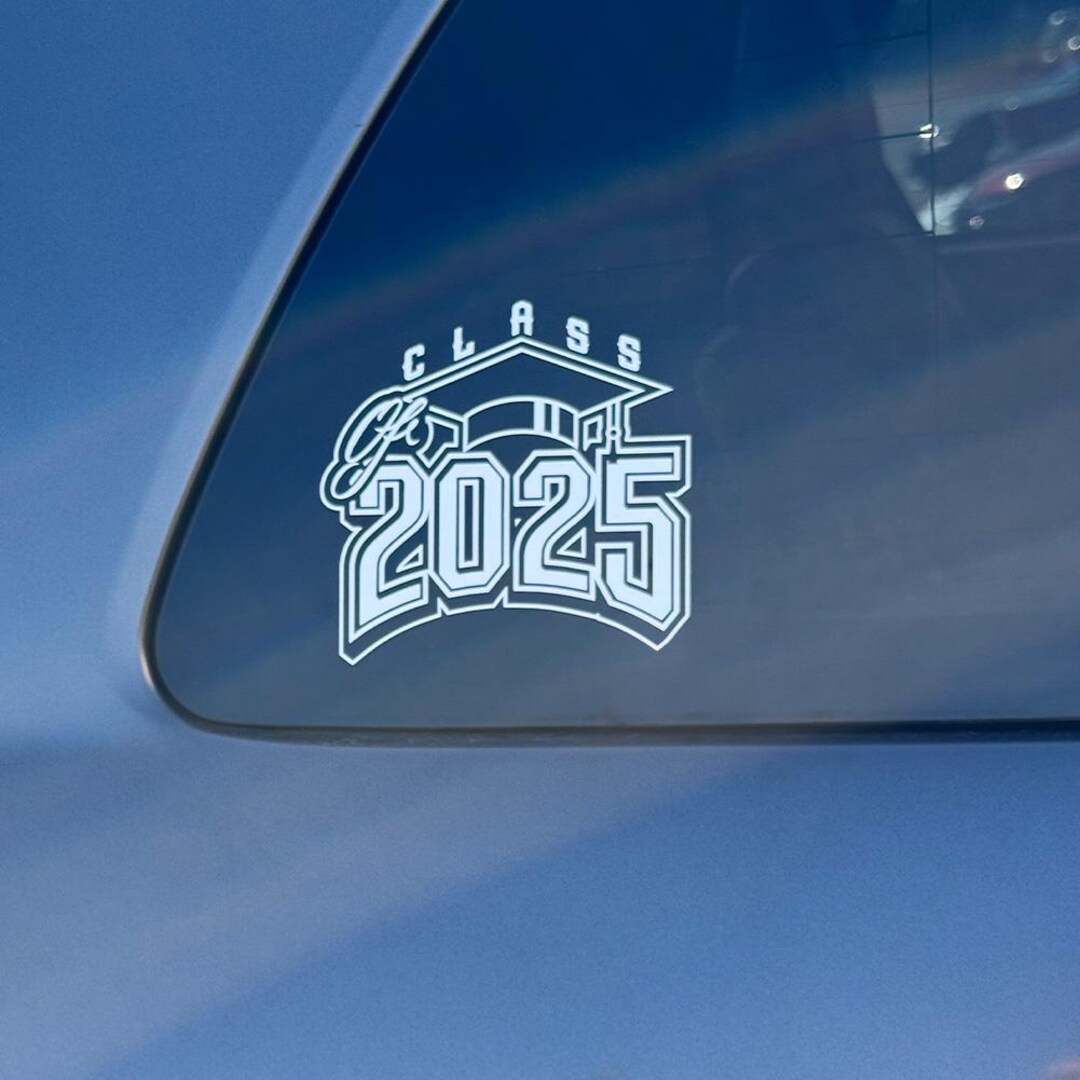 Class of 2025 Monogram Car Decal, Vinyl Decal - Etsy