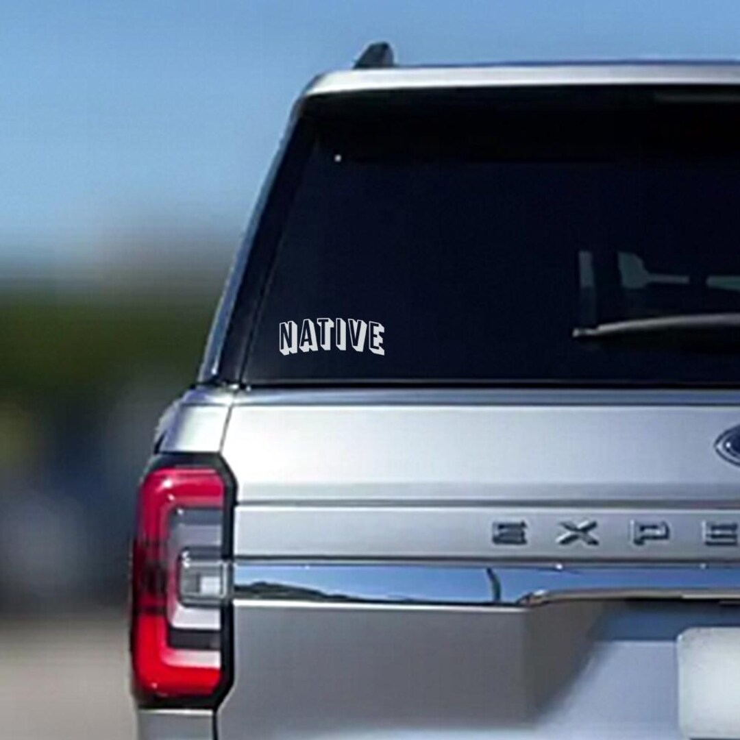 Native (arched) Monogram Car Decal, Vinyl Decal - Etsy