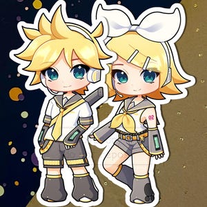 Kagamine Rin and Len Vinyl Stickers - Etsy