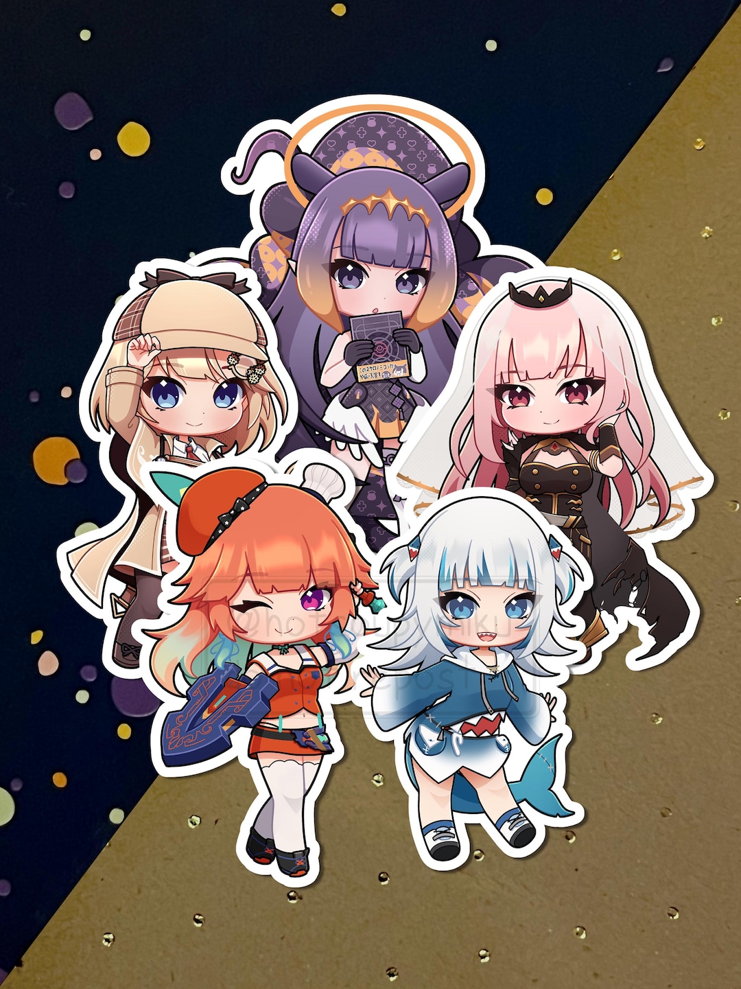 Hololive English Myth Vinyl Stickers - Etsy