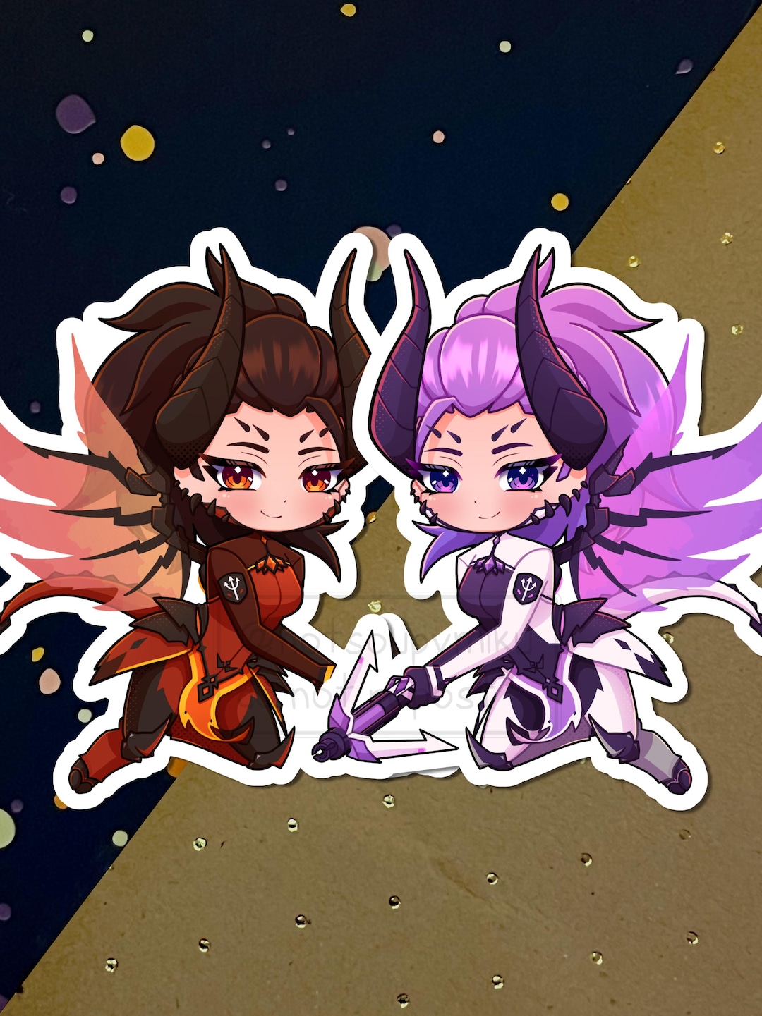 Imp and Devil Mercy Vinyl Sticker - Etsy