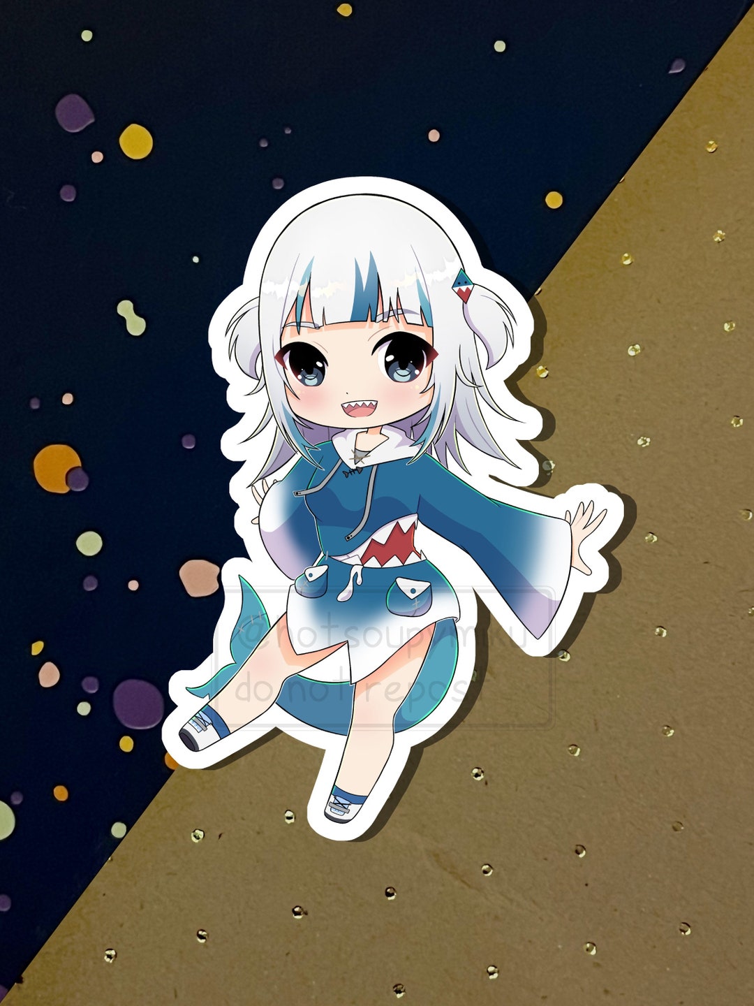Vtuber Gawr Gura Vinyl Sticker - Etsy