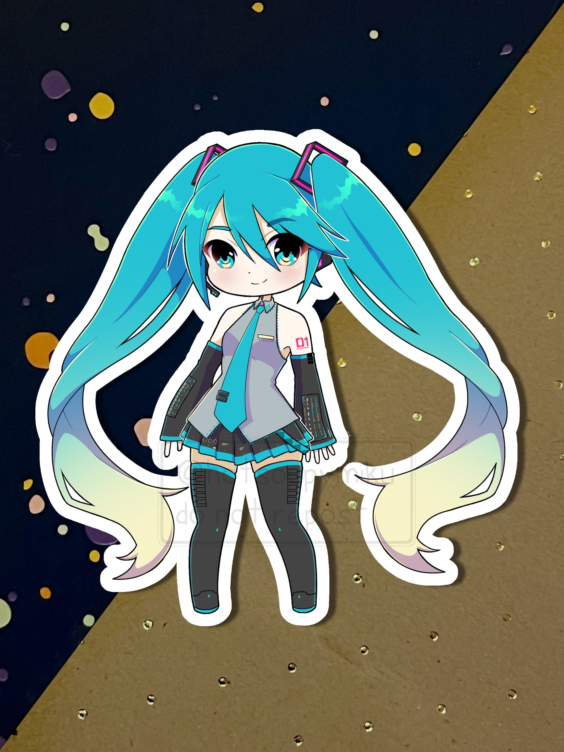 Vocaloid Hatsune Miku Vinyl Sticker - Etsy