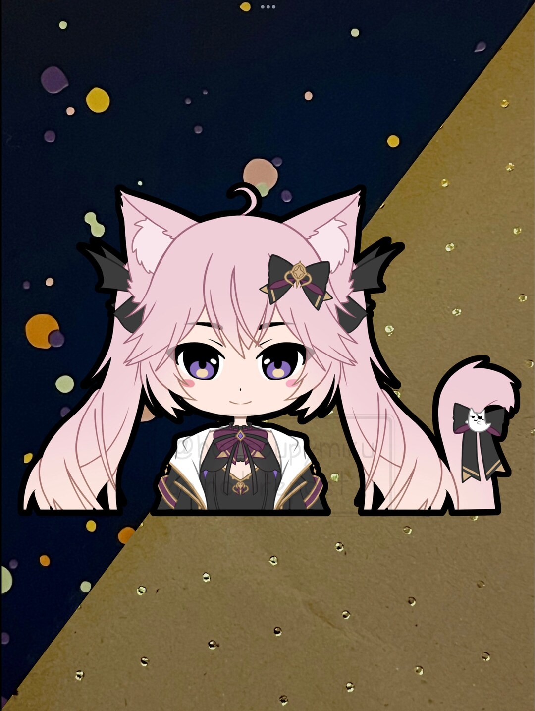 Nyatasha Nyanners Peeker Sticker - Etsy