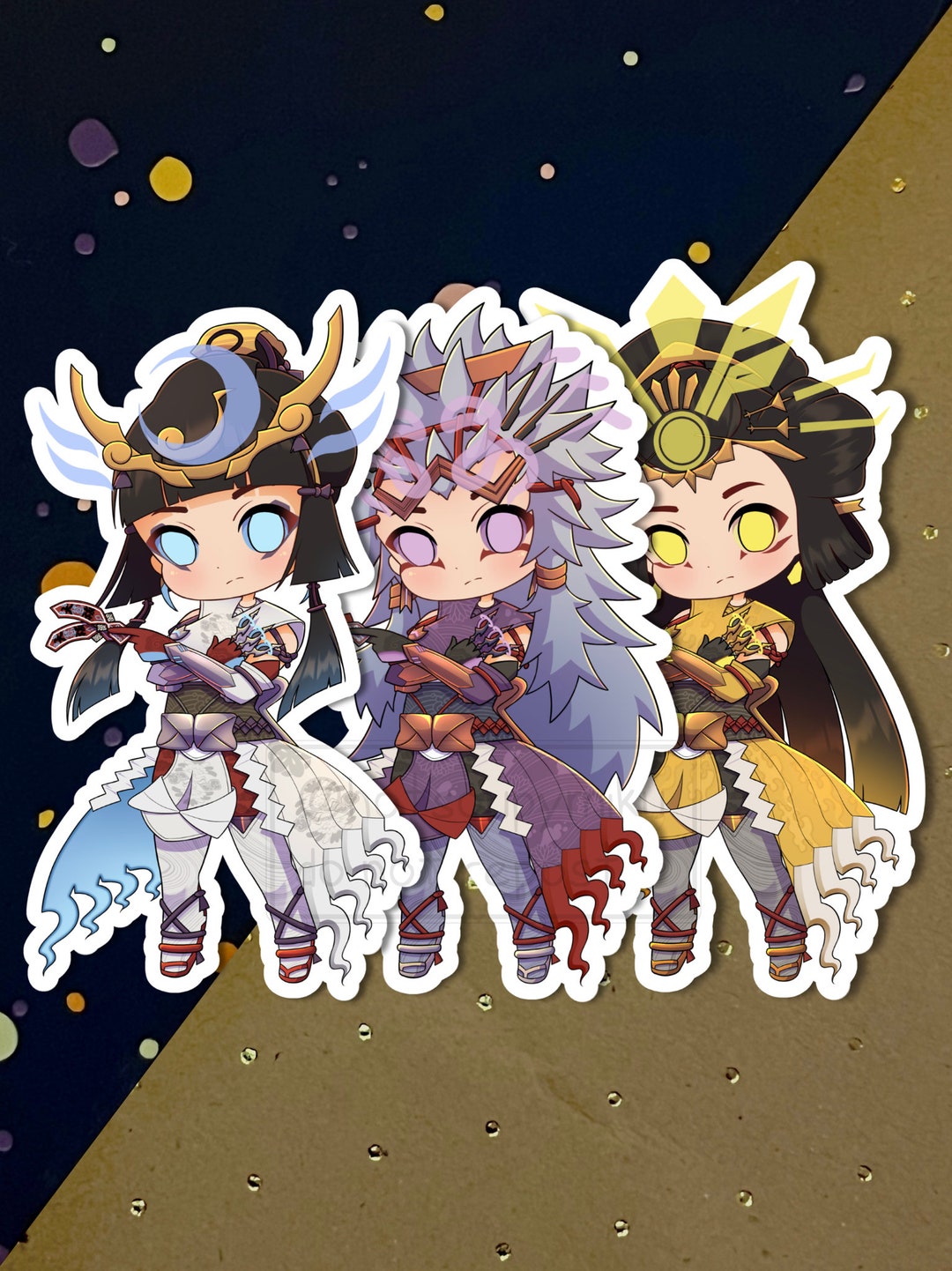 Amaterasu Kiriko Vinyl Sticker - Etsy