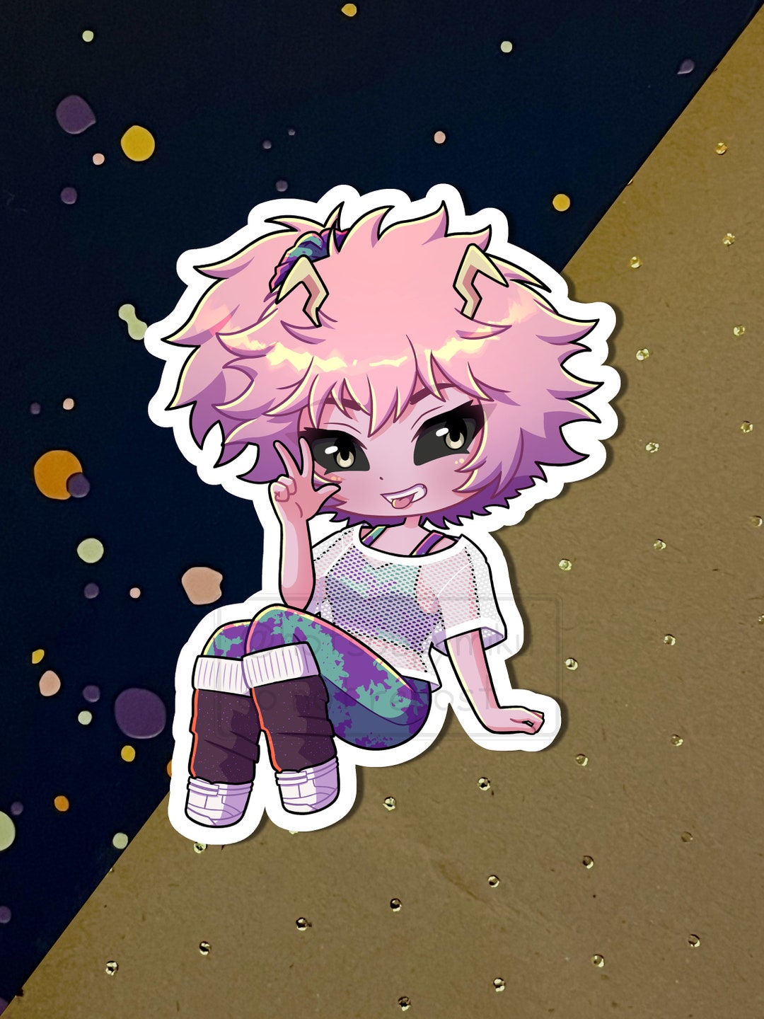 80’s Mina Ashido Vinyl Sticker - Etsy