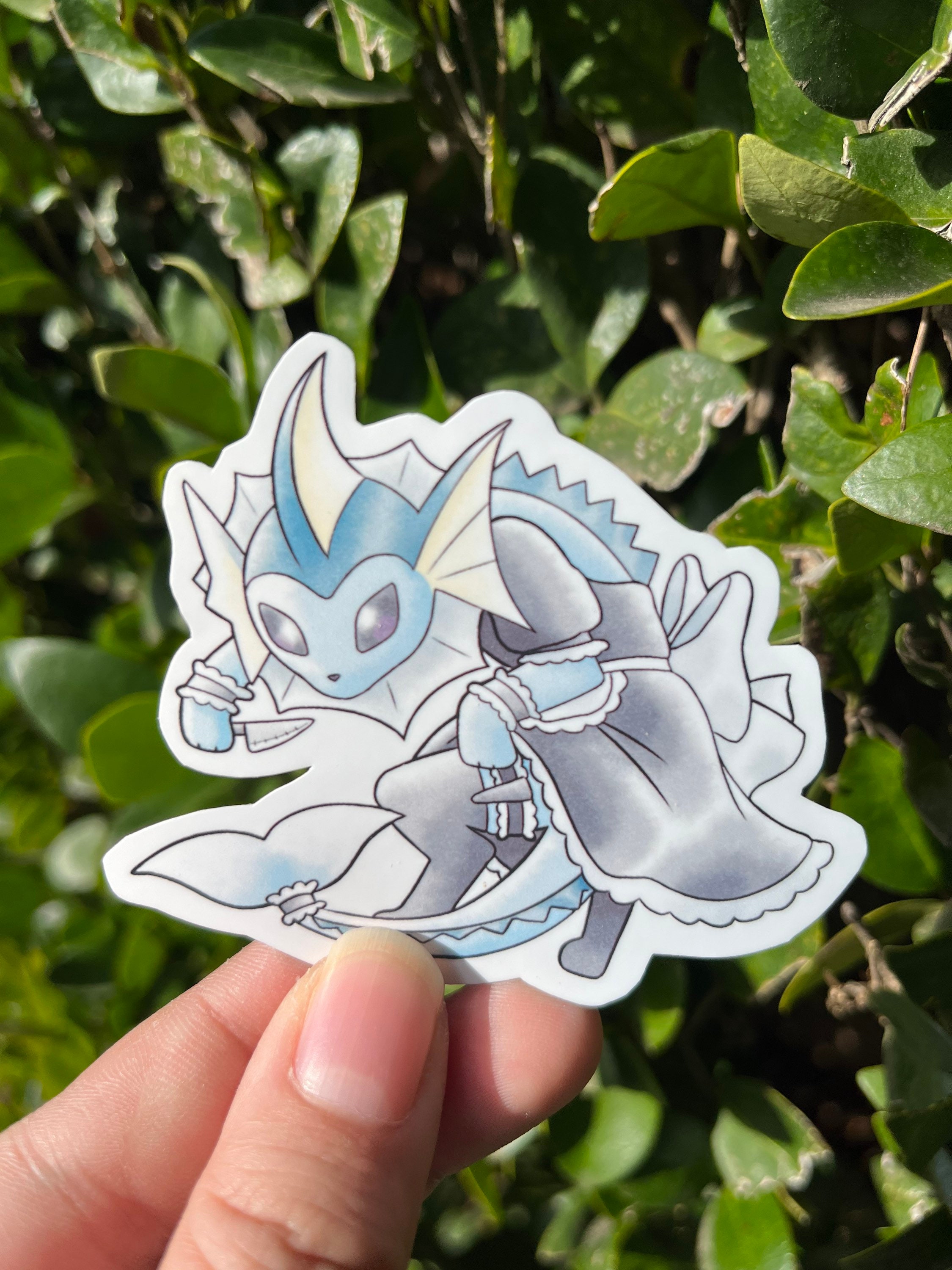 Vaporeon Maid Vinyl Sticker - Etsy