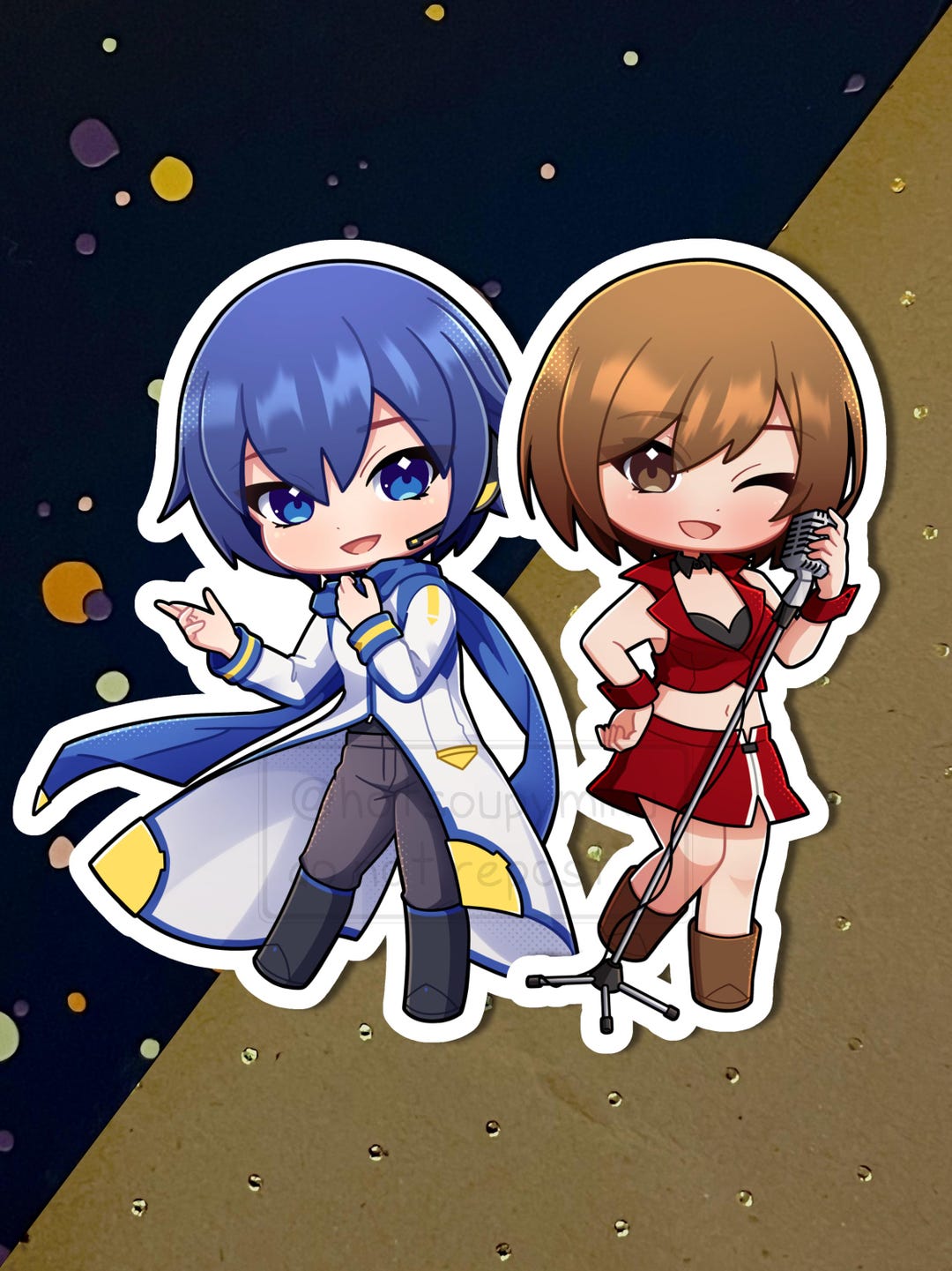 Kaito and Meiko Vinyl Sticker - Etsy