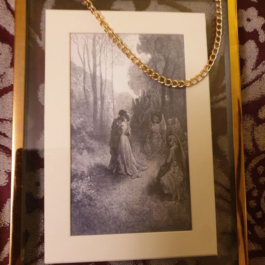 Glass Framed Edgar Allen Poe's Seraphim in the Raven - Etsy UK