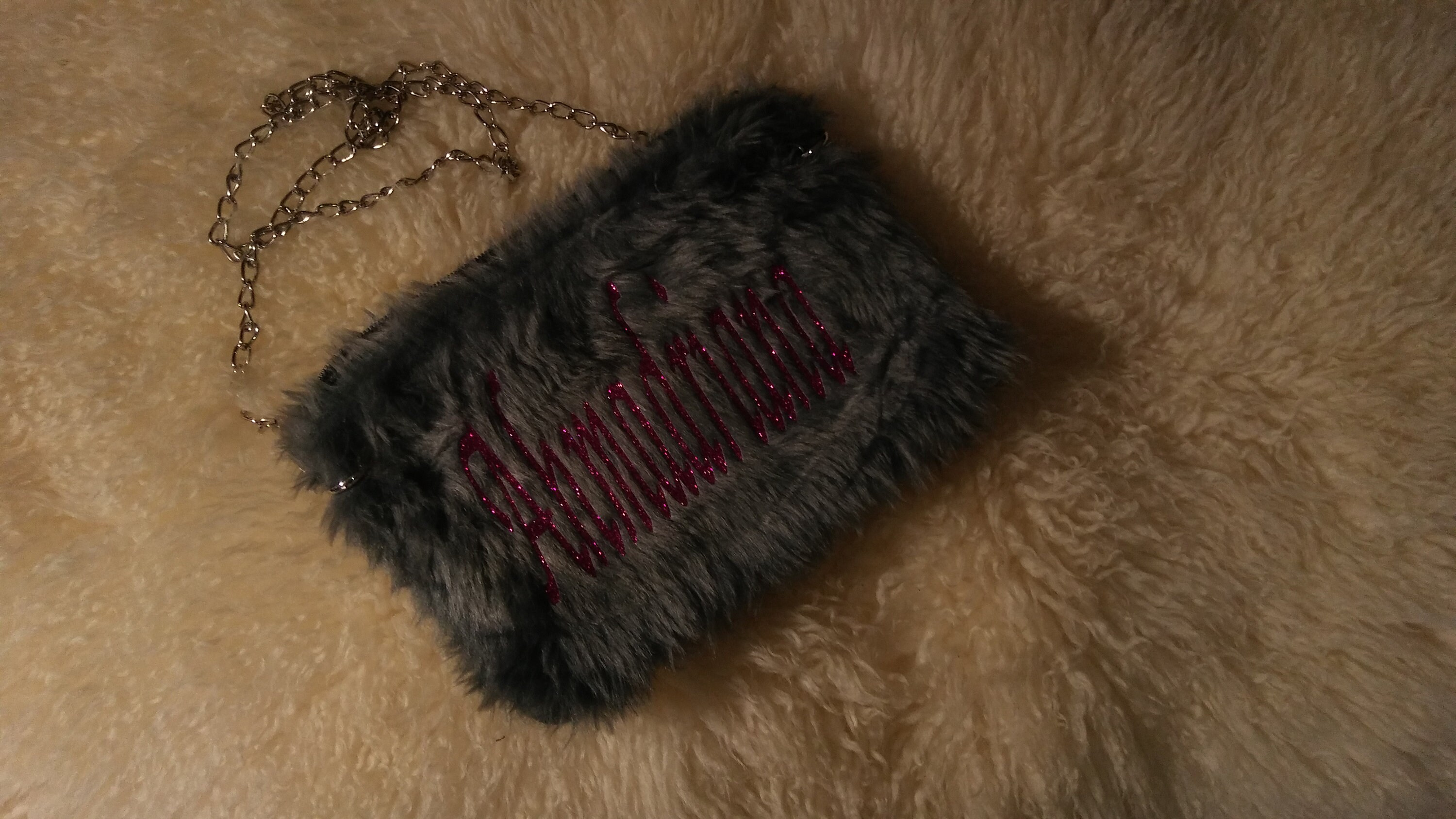 Personalized Faux Fur Pouch - Etsy Sweden