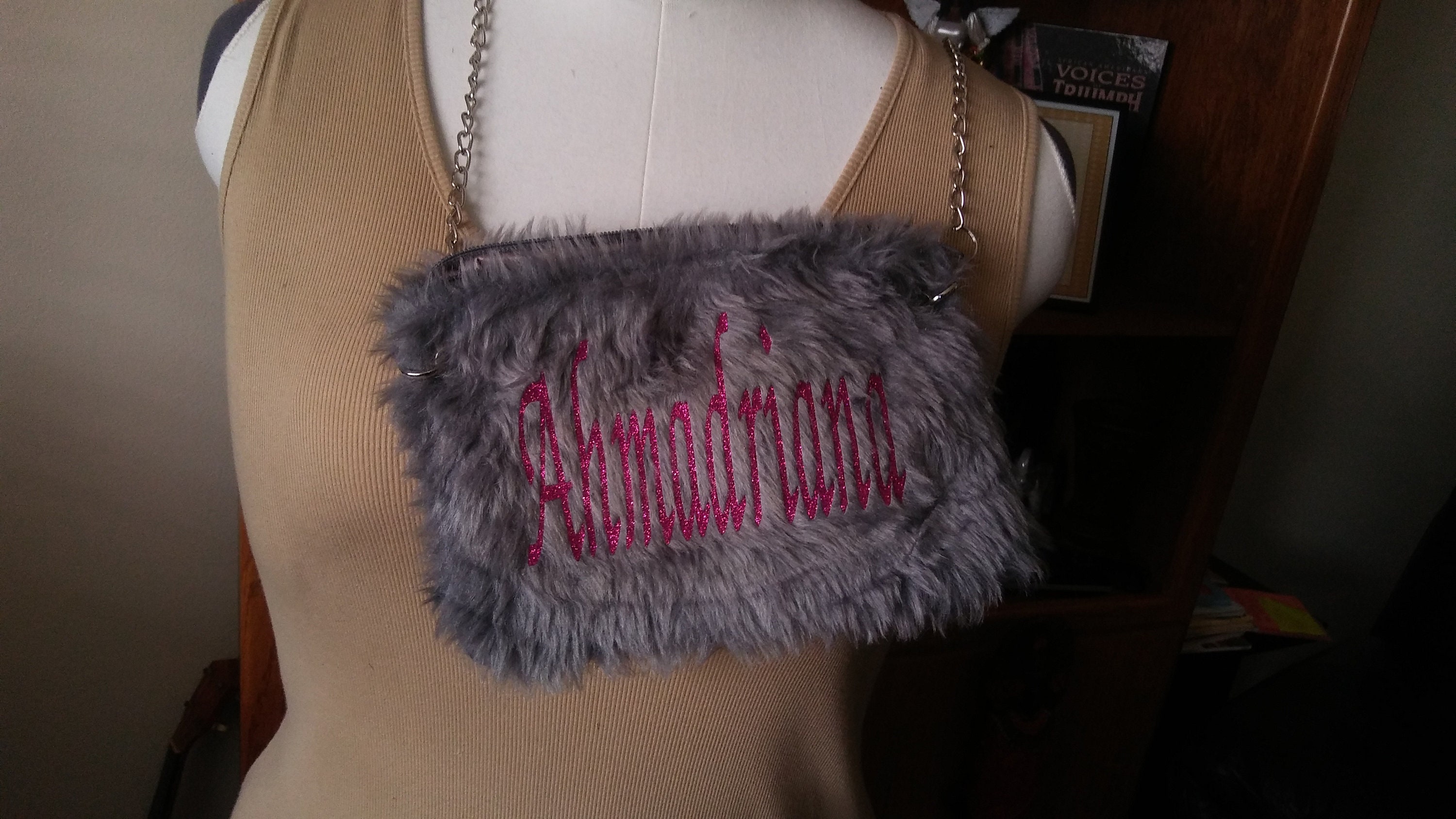 Personalized Faux Fur Pouch - Etsy Sweden