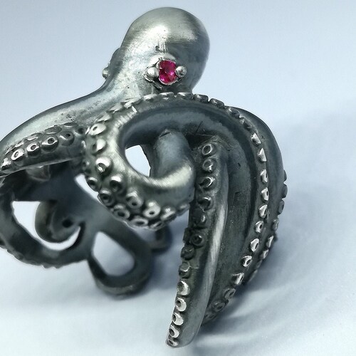 Sterling Silver Octopus Ring Jewelry Design Includes Branded | Etsy